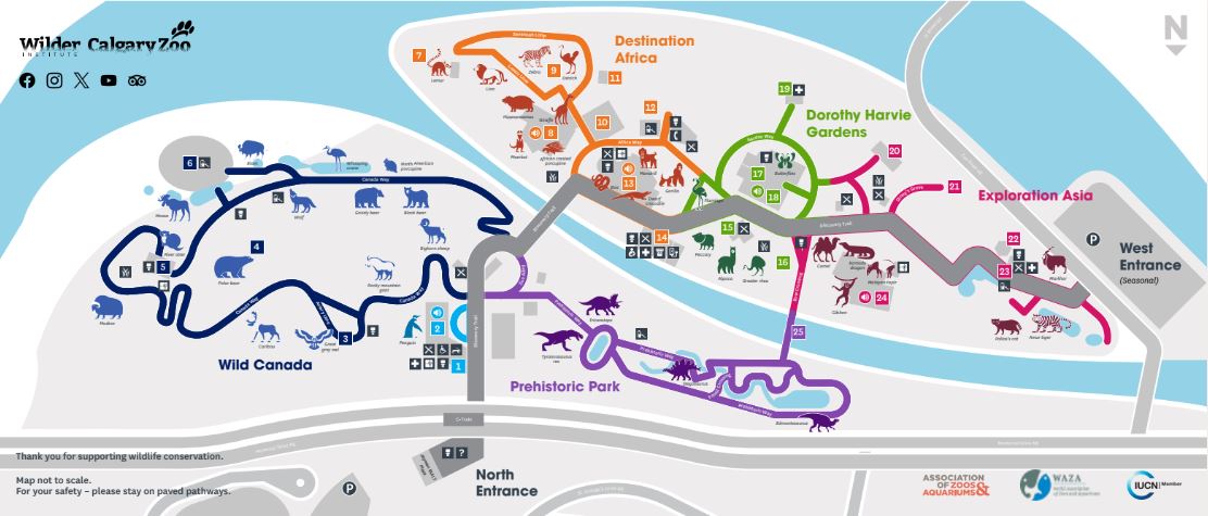 Zoo Map - Wilder Institute's Calgary Zoo